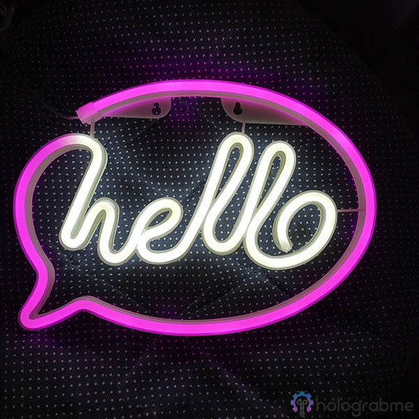 Néon LED Message Hello | Holograbme